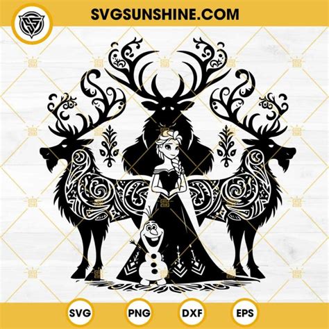 Disney Elsa Frozen Mandala Svg Zentangle Svg Maori Style Svg