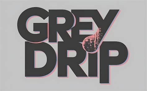 Trendy Grey Drip Tshirt Design Template For Hip Hop Fashion Premium