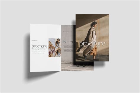 Potrait A4 Bifold Brochure Mockup On Behance Behance
