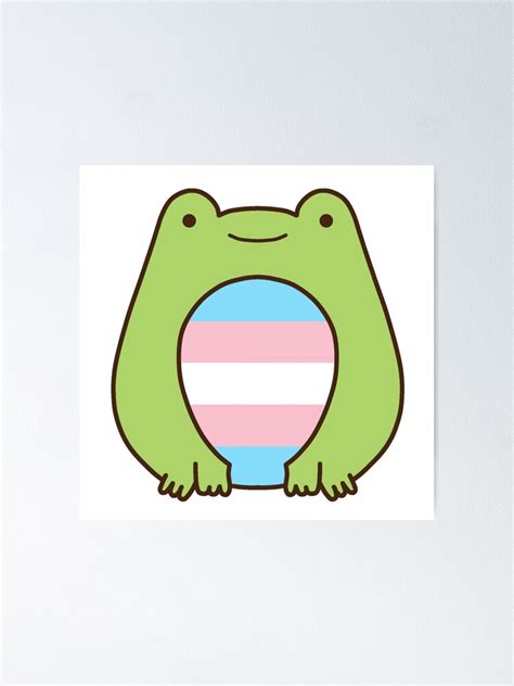 Transgender Flag Frog Poster For Sale By Frogsinthedale Redbubble