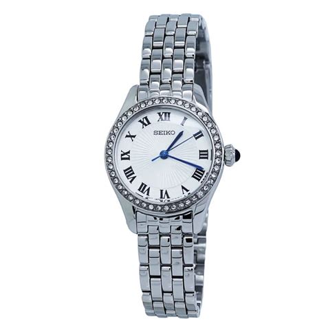 Seiko Classic Quartz White Dial Ladies Watch Sur333watch