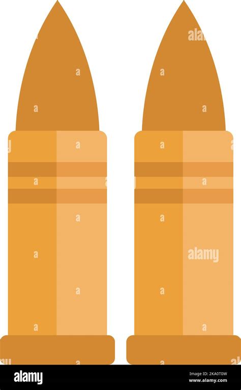 Army Bullet Illustration Or Icon Vector On White Background Stock