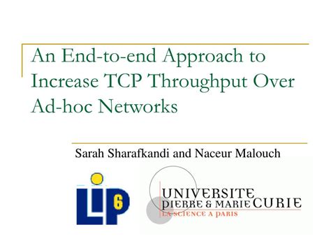 Ppt An End To End Approach To Increase Tcp Throughput Over Ad Hoc Networks Powerpoint