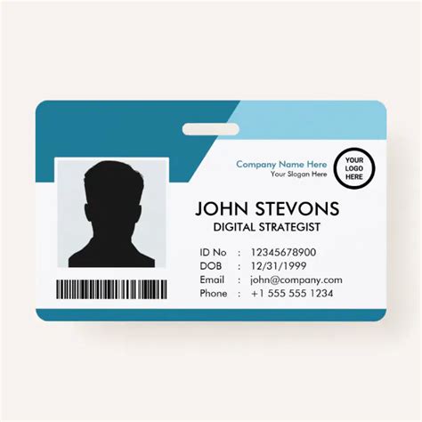 Custom Design Branded Professional Employee Id Badge Zazzle