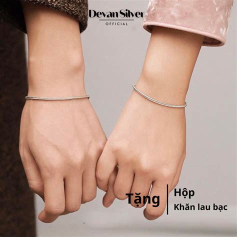 สร้อยข้อมือคู่แพน ตัวเรือนเงินแท้ 999 กําไลเงินผู้ชายและผู้หญิง Devan