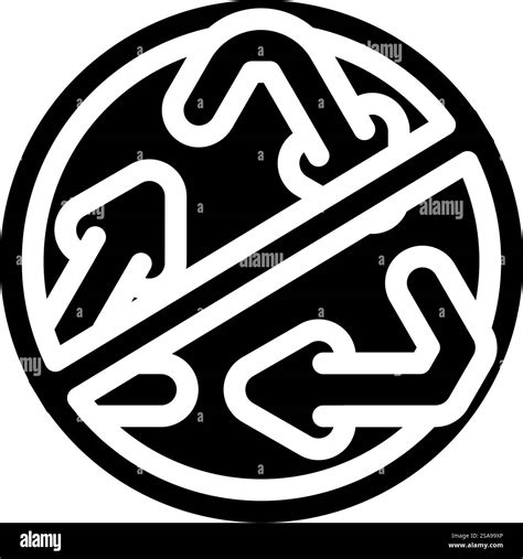 Non Biodegradable Waste Sorting Glyph Icon Vector Non Biodegradable