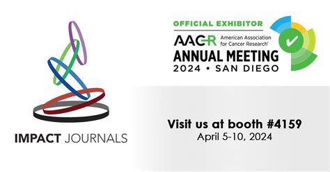 Oncotarget On Linkedin Impacts Journals Oncotargets Publisher Is An Exhibitor At The Aacr…