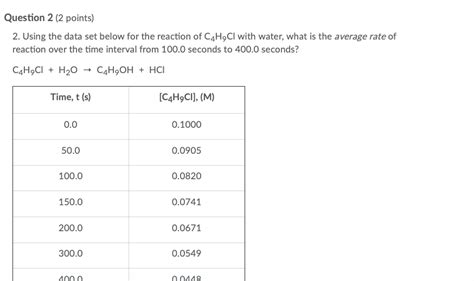 solved question 2 2 points 2 using the data set below for