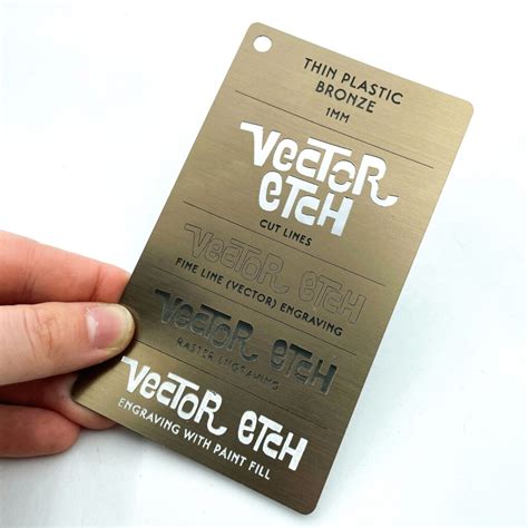 Thin Plastic Swatch Pack In Stock Vector Etch Laser Cutting