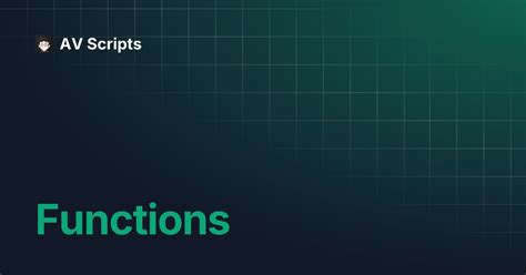 Functions Av Scripts