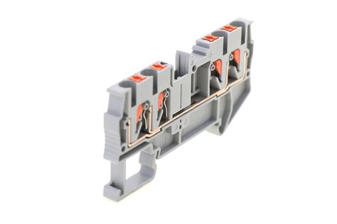 Upt 2 5 Din Phoenix Mounted Electrical Push In Wire Terminal Block China Electric Connector