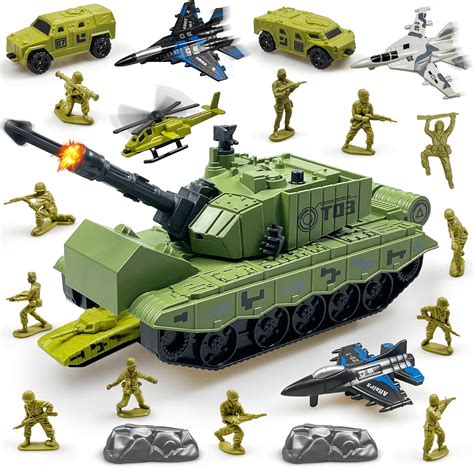 Military Tank Toy Playset Army Tank Toys With 12 Pcs Army Men 4