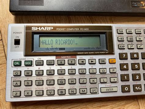 Sharp Pc 1403 Pocket Computer Mit Basic Aus 1986 Gebraucht In