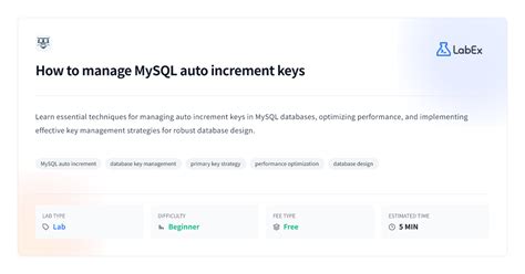 how to manage mysql auto increment keys labex
