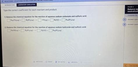 solved type the correct coefficient for each reactant and
