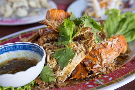 Deep Fried Crayfish With Garlic And Pepper Stock Image Colourbox