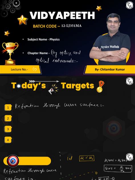 Ray Optics And Optical Instruments 09 Class Notes Pdf