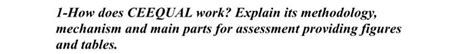 Solved 1 How Does Ceequal Work Explain Its Methodology
