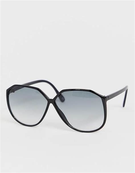 Asos Design Oversized 70s Angular Rectangular Sunglasses Asos