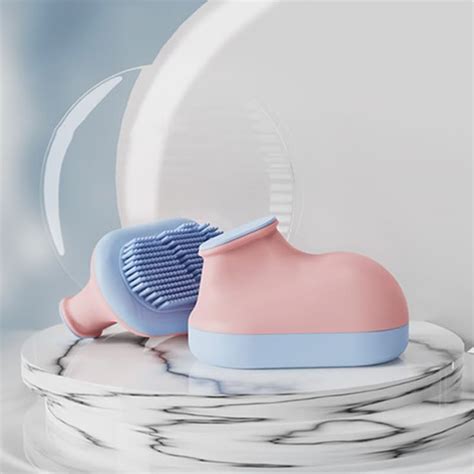Heocniot 2 In 1 Ultra Soft Silicone Facial Cleansing Massage Brush