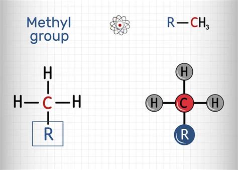 Methyl Group Me Ch3 It Is Alkyl Functional Group Structural Unit