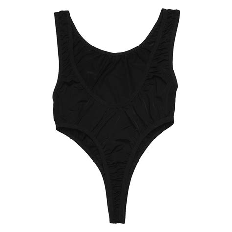 Sexy Women Lingerie Sleeveless High Cut Backless See Through Thong