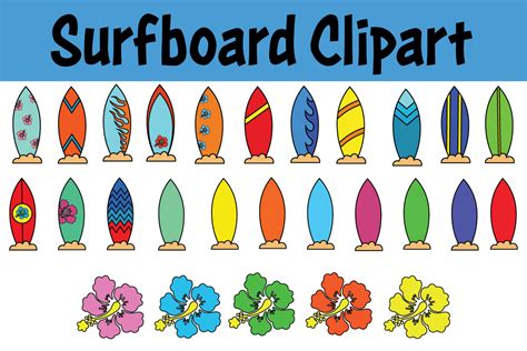 Surfboard Clipart Set Graphic By Mydigitalart13 · Creative Fabrica