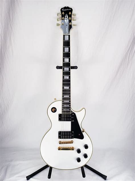 2017 Epiphone Les Paul Classic Custom Pro Alpine White Reverb