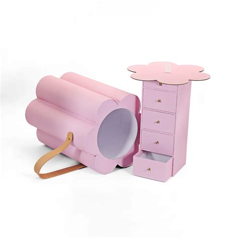 Pink Flower Tube Candy Storage Box