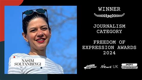 Awards 2024 Journalism Winner Nasim Soltanbeygi Index On Censorship