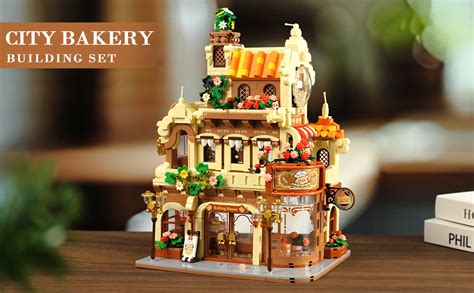 Insoon City Bakery Cafe House Building Set With Light 1289