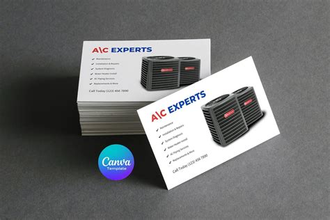 Airconditioning Service Business Card Template Ac Services Business