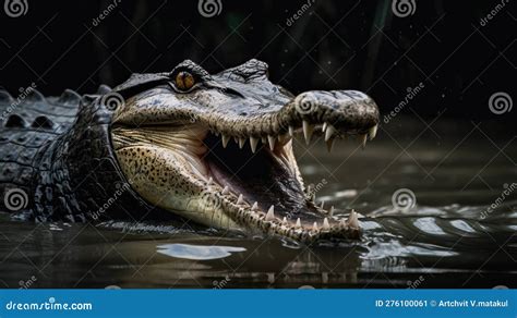 Freshwater Crocodile In A Forest Environment Royalty Free Stock