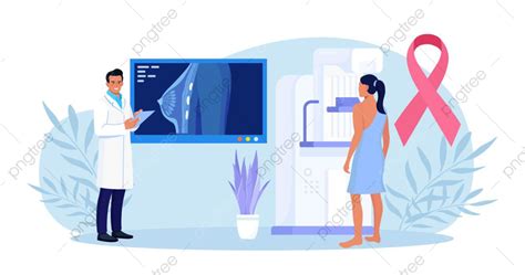 Woman Patient Getting Breast Screening Test Professional Help