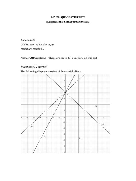 Ib Ai Sl Test Pdf Pdf Quadratic Equation Equations