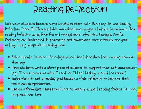 Reading Self Reflection By Posies And Pages Tpt