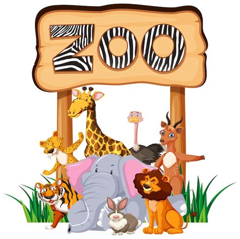 Printable Zoo Animals Clip Art Zoo Animals Vector Art Icons And