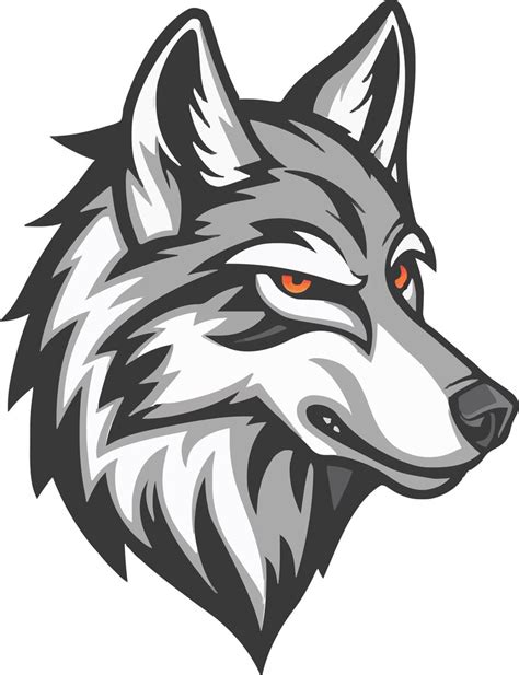 Wolf Head Mascot Logo Flat Vector Design Premium Ai Generated Vector