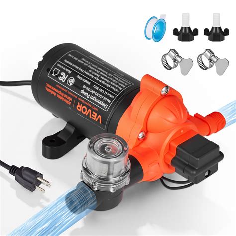 Vevor Water Pressure Pump 110v Ac 4 Gpm 3 Chamber On Demand Electric