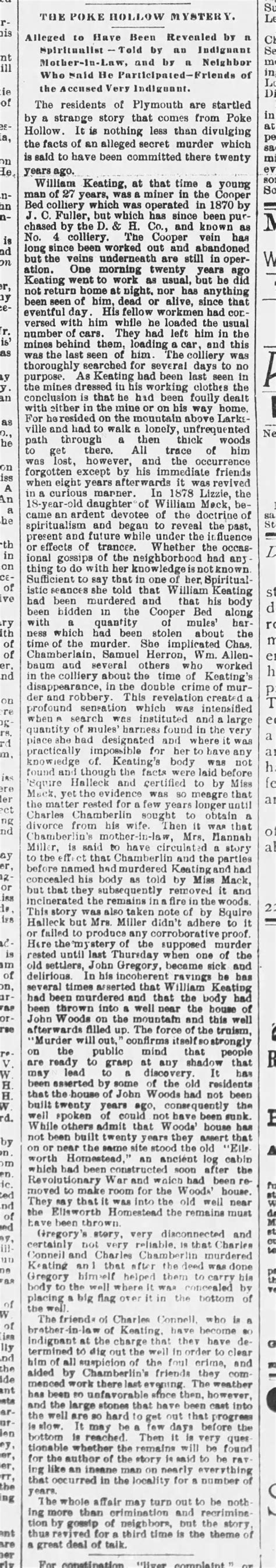 Charles Connell Murder Suspect Of William Keating ™