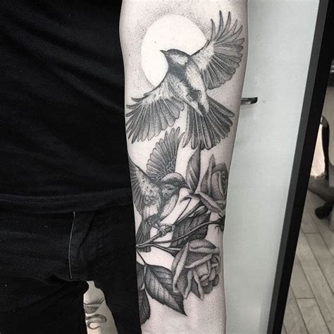 Flower And Bird Tattoo Sleeve At Benjamin Bomar Blog