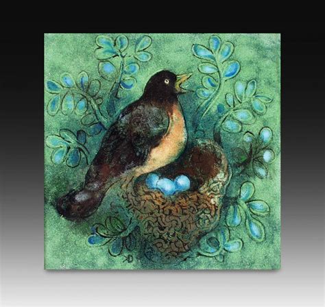 Robin Plaque The Enamel Arts Foundation