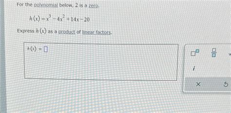 Solved For The Polynomial Below 2 Is A Chegg Com