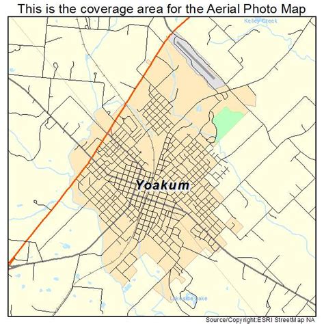 Aerial Photography Map Of Yoakum Tx Texas