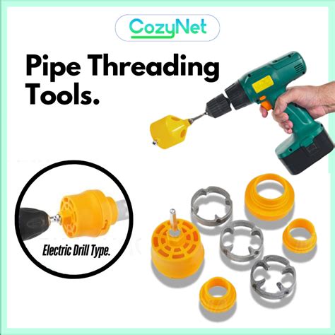 6pcsset Pipe M10 Threading Tool Pvc Thread Maker 12 34 1 Inch Pipe Threader Tap Die Plumbing