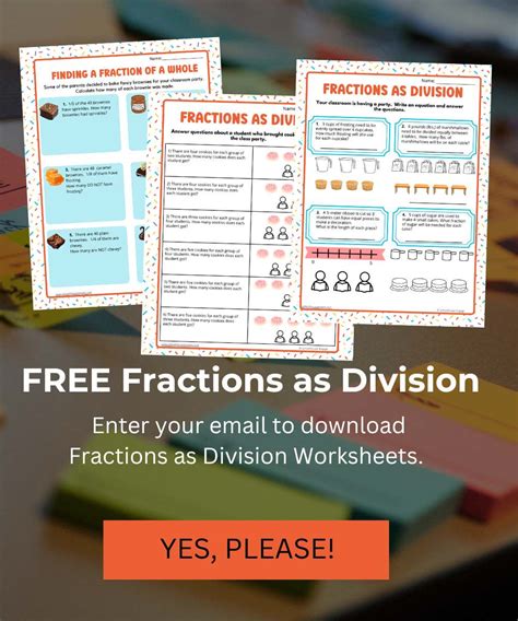 Free Fractions As Division With Visual Models Worksheets