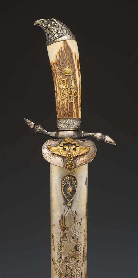 Hunting Dagger With The Cypher Of Nicholas Ii Tsarist Era 29922