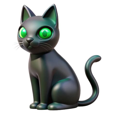 Cute 3d Cartoon Black Cat 56222664 Png