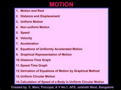 Motion Class 9 Physics Ppt