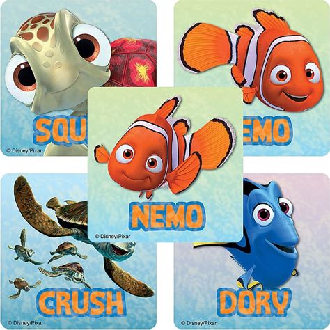 Disney Finding Nemo Stickers Party Favors 100 Per Pack